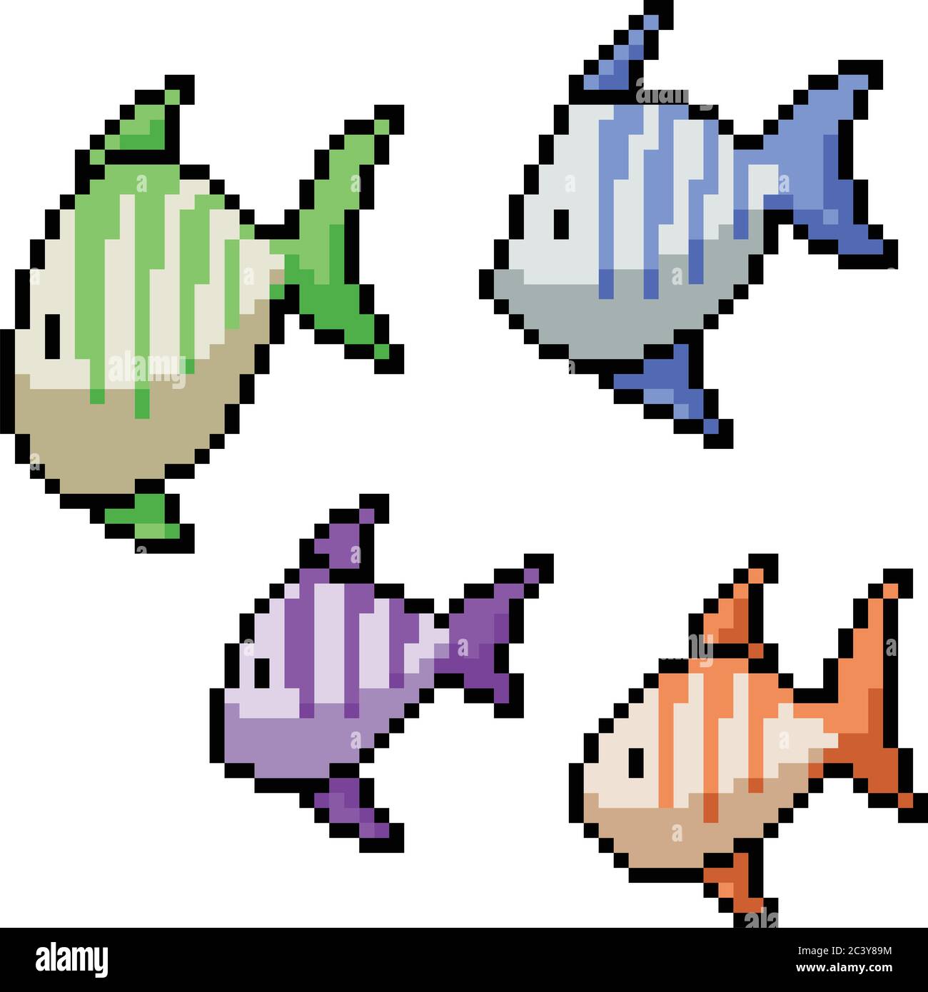 Minecraft Fish Pixel Art
