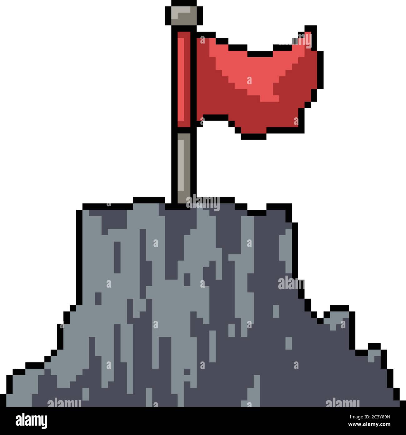 Pixel art mountain peak hi-res stock photography and images - Alamy