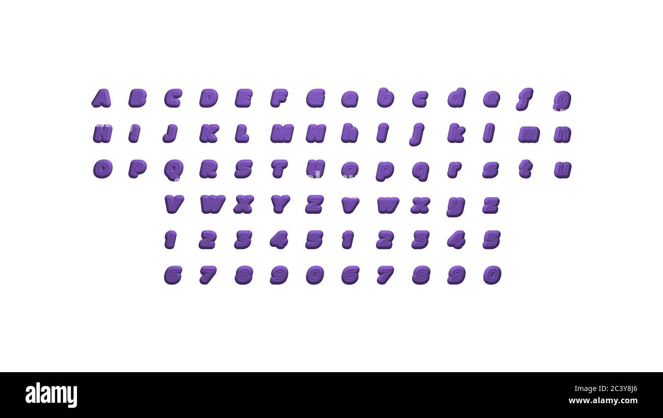 3D alphabets and numbers with matching perspectives on each side for ...