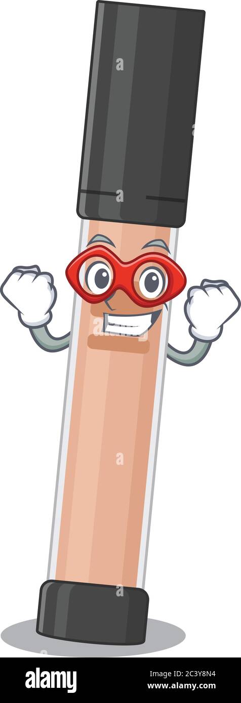 A cartoon mascot of brightener in a fantastic Super hero character ...