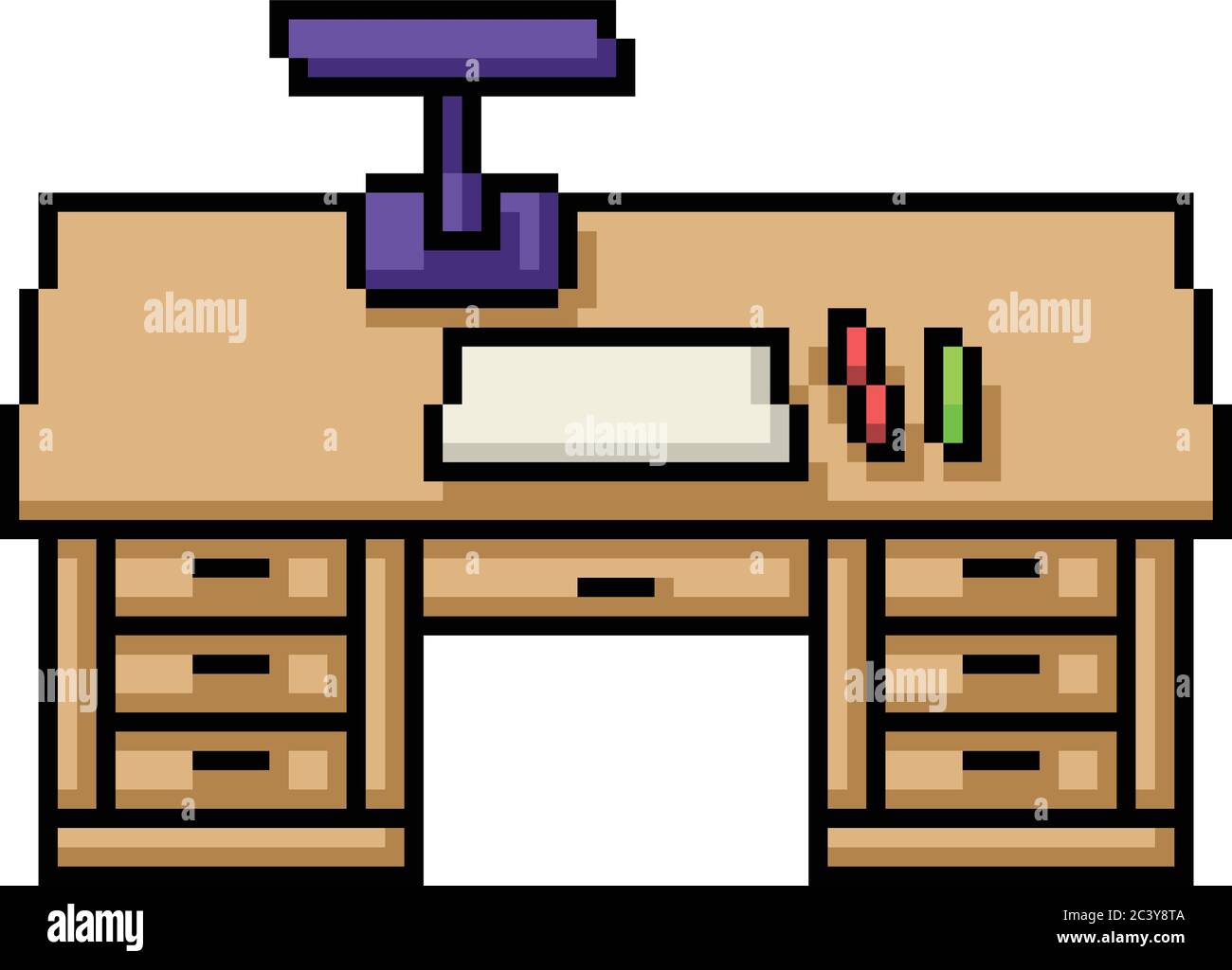 Writing desk Stock Vector Images - Alamy