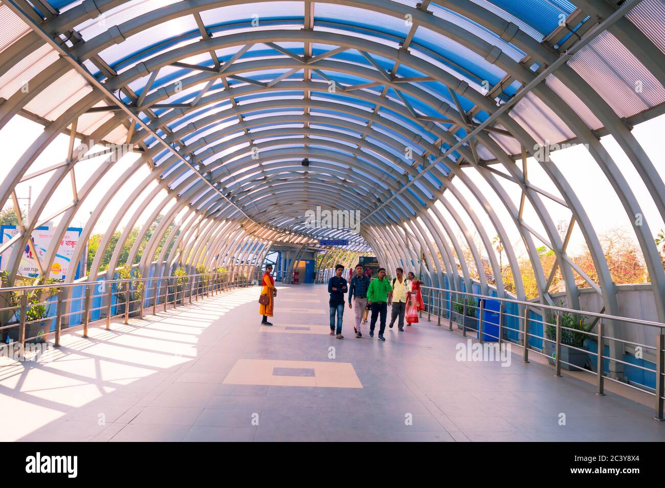 Futuristic Dakshineswar Rani Rashmoni Skywalk elevated pathway made of ...