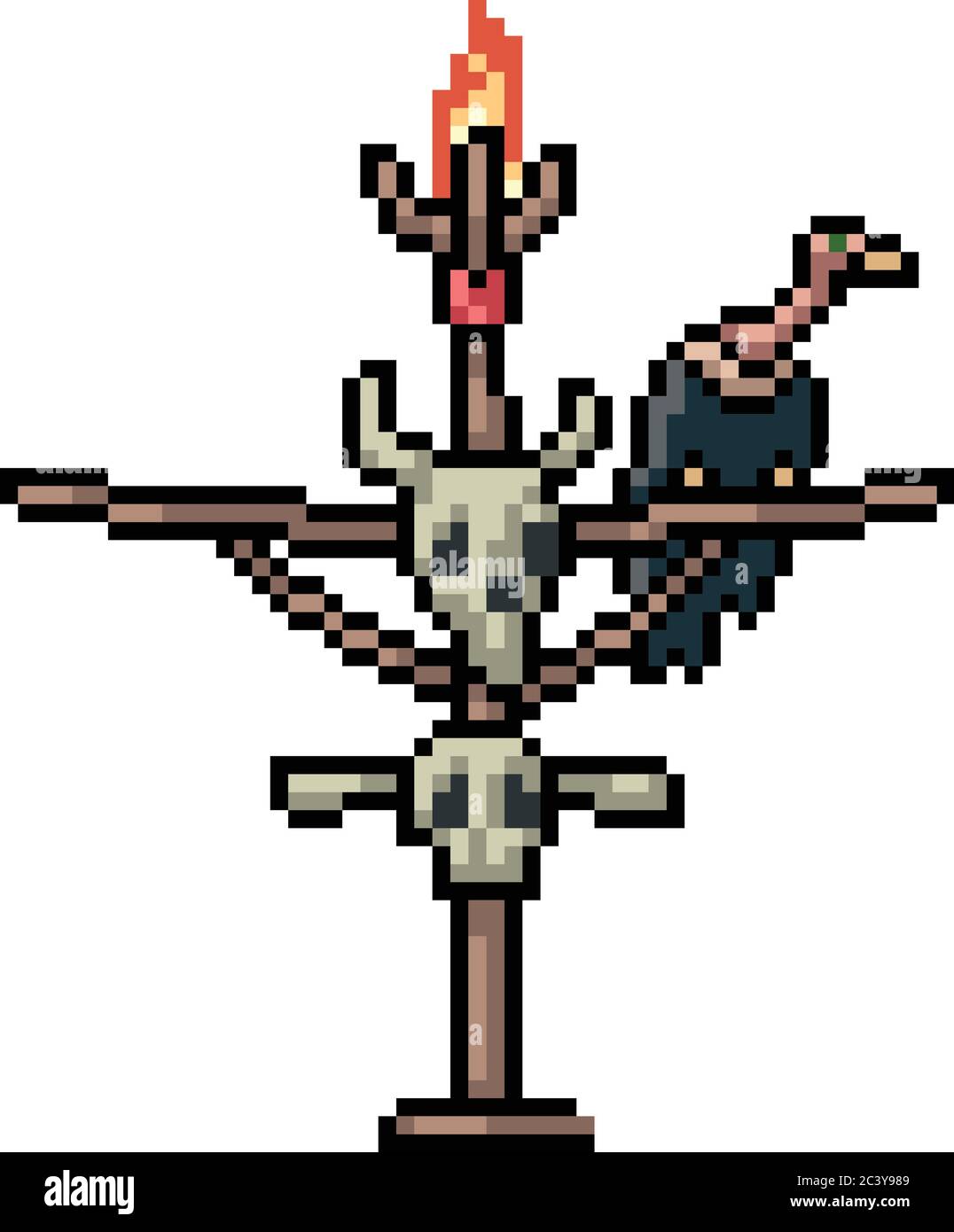 vector pixel art isolated savage totem Stock Vector Image & Art - Alamy