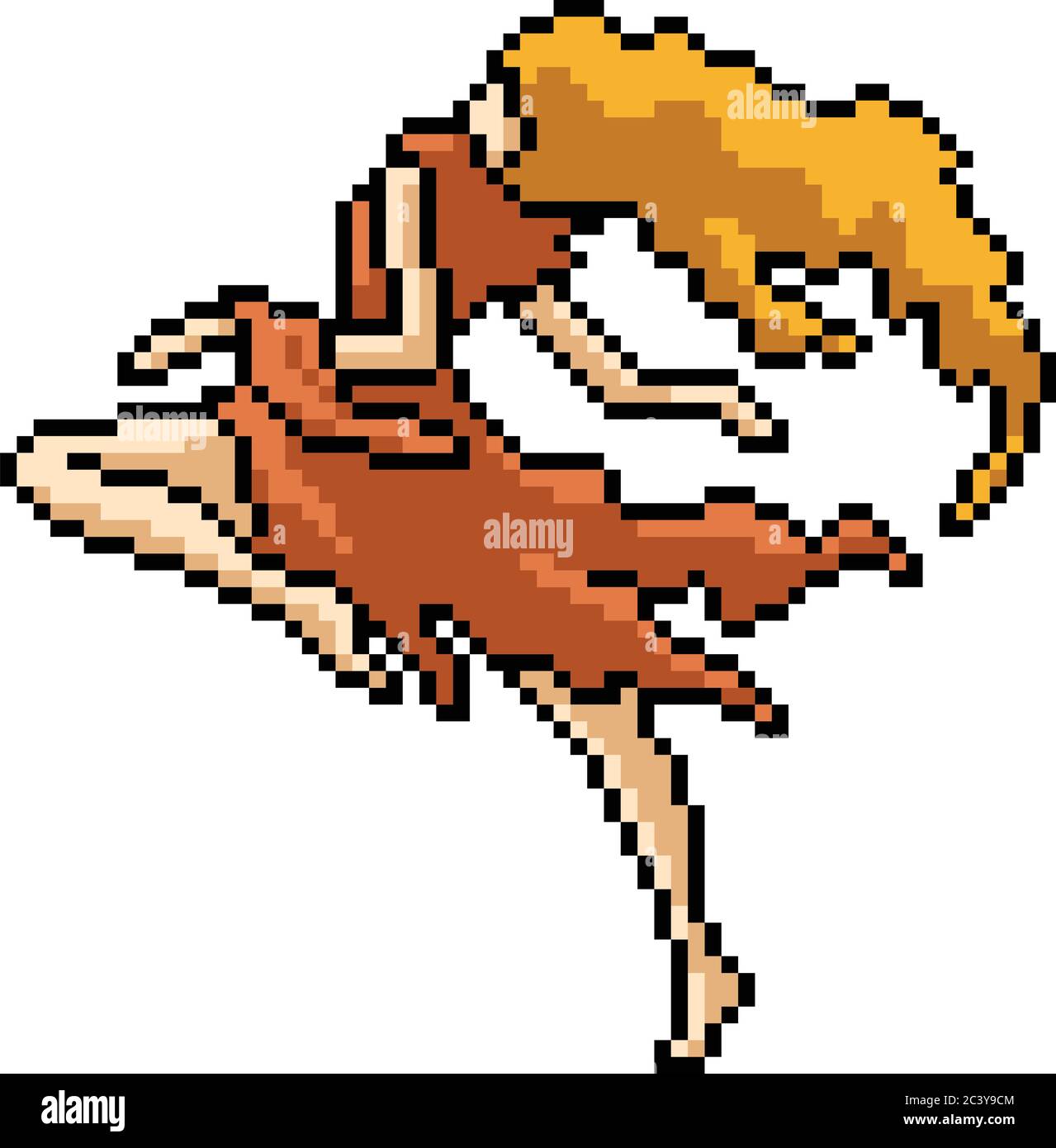 Pixel art girl Cut Out Stock Images & Pictures - Alamy