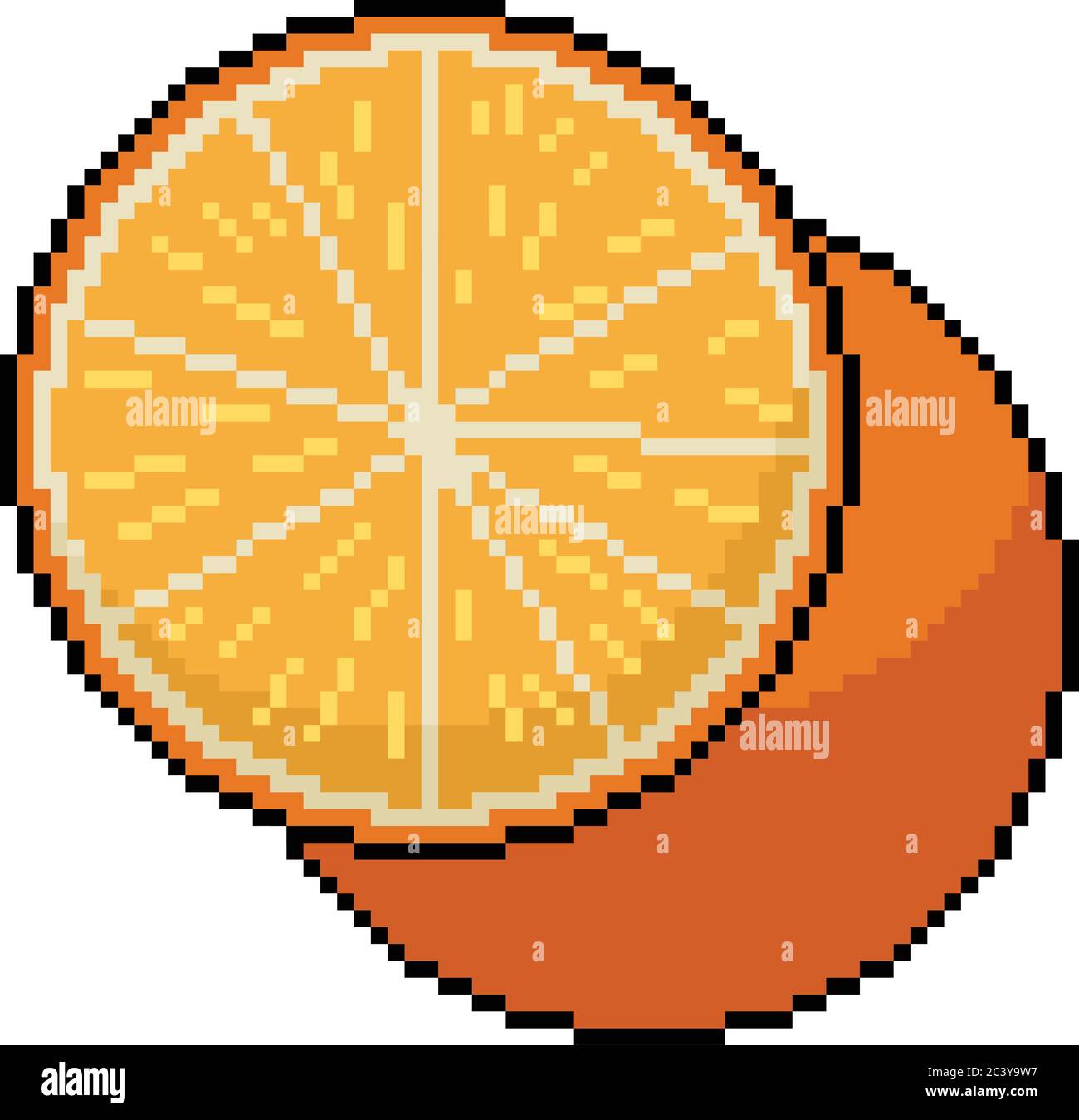 Orange pixel Stock Vector Images - Alamy
