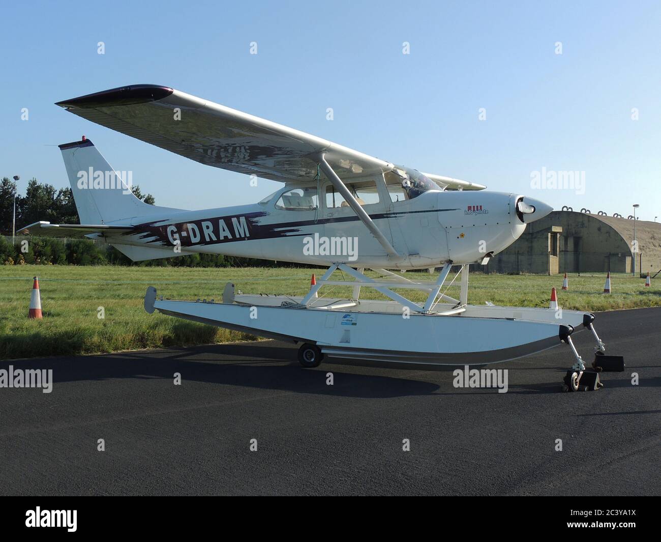 G-DRAM, a Reims-Cessna FR172F Rocket floatplane, on static display at ...