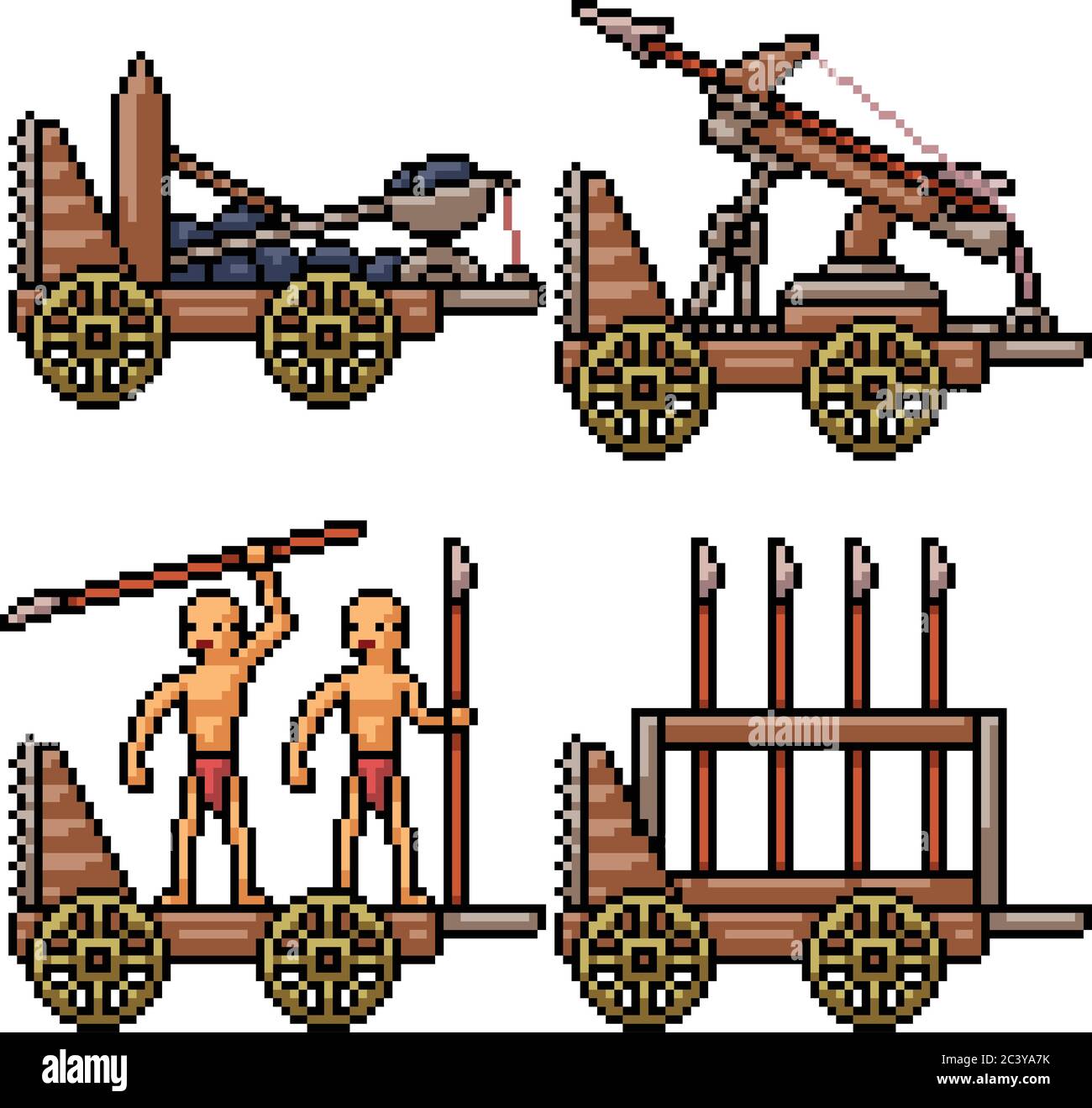 Medieval Catapults In Battle