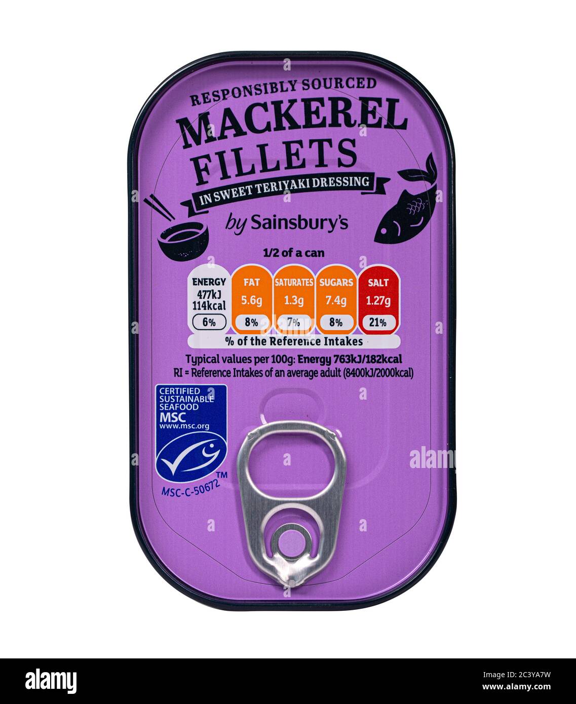 SWINDON, UK - JUNE 22, 2020: Tin of Sainsburys Mackerel Fillets in ...
