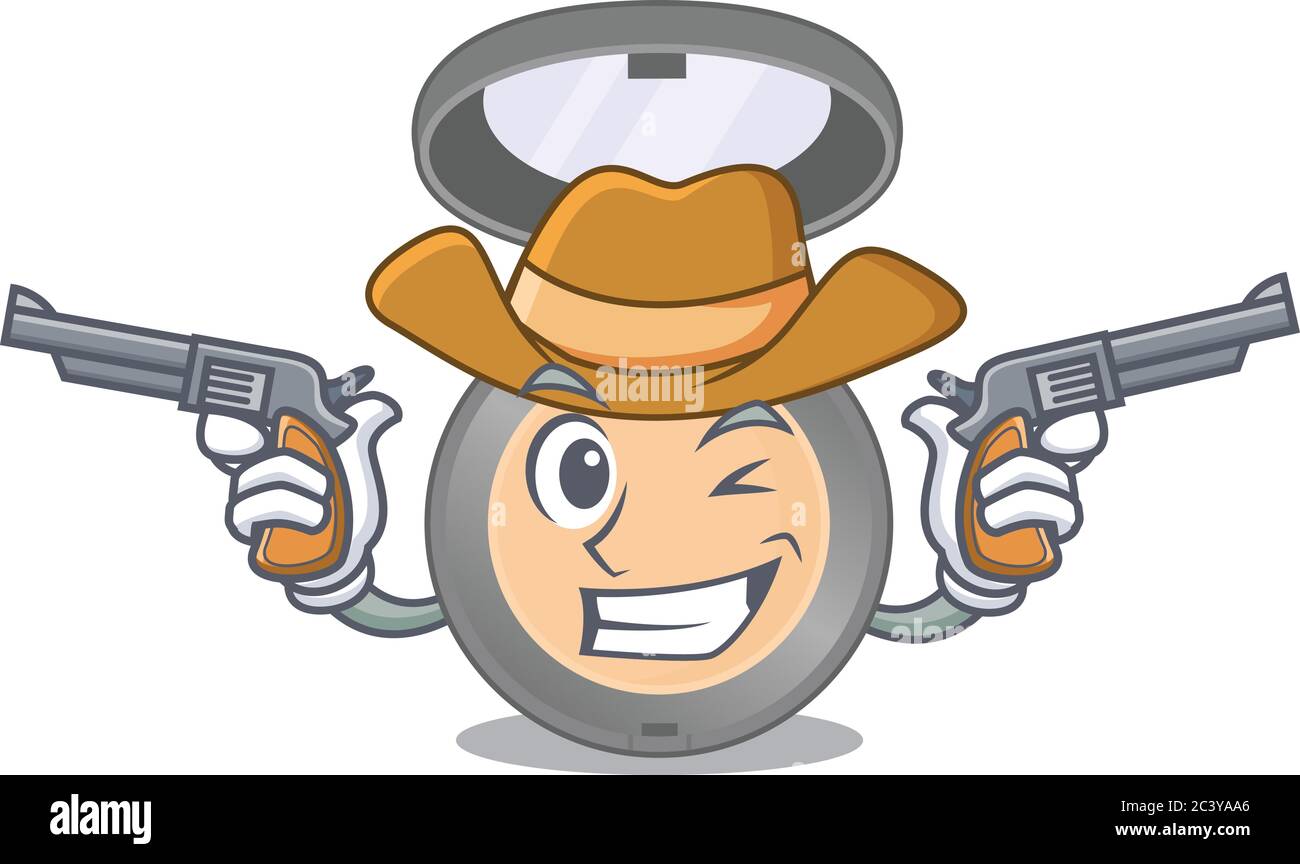 Cartoon cowboy drawing guns isolated hi-res stock photography and ...