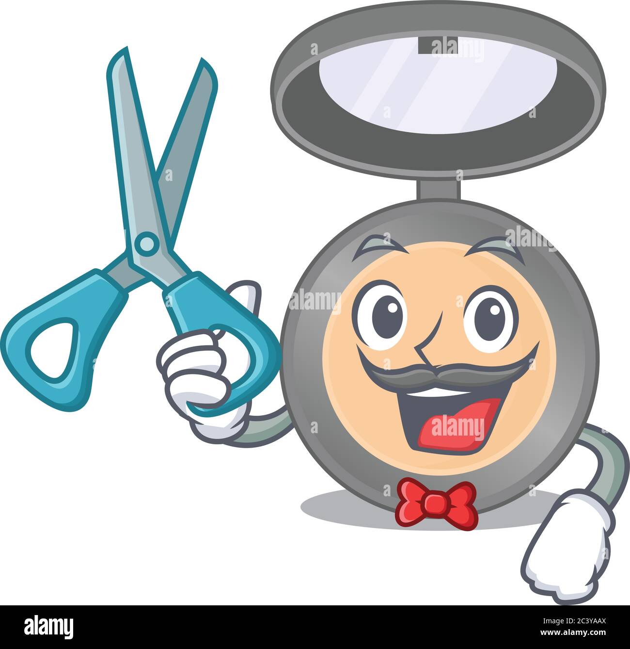 Highlighter talented barber cartoon character design working in the ...