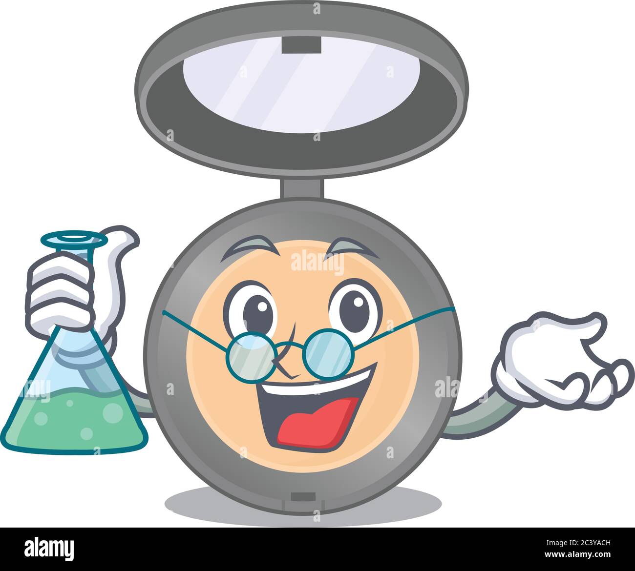 Super Genius Professor of highlighter Caricature character working on a ...