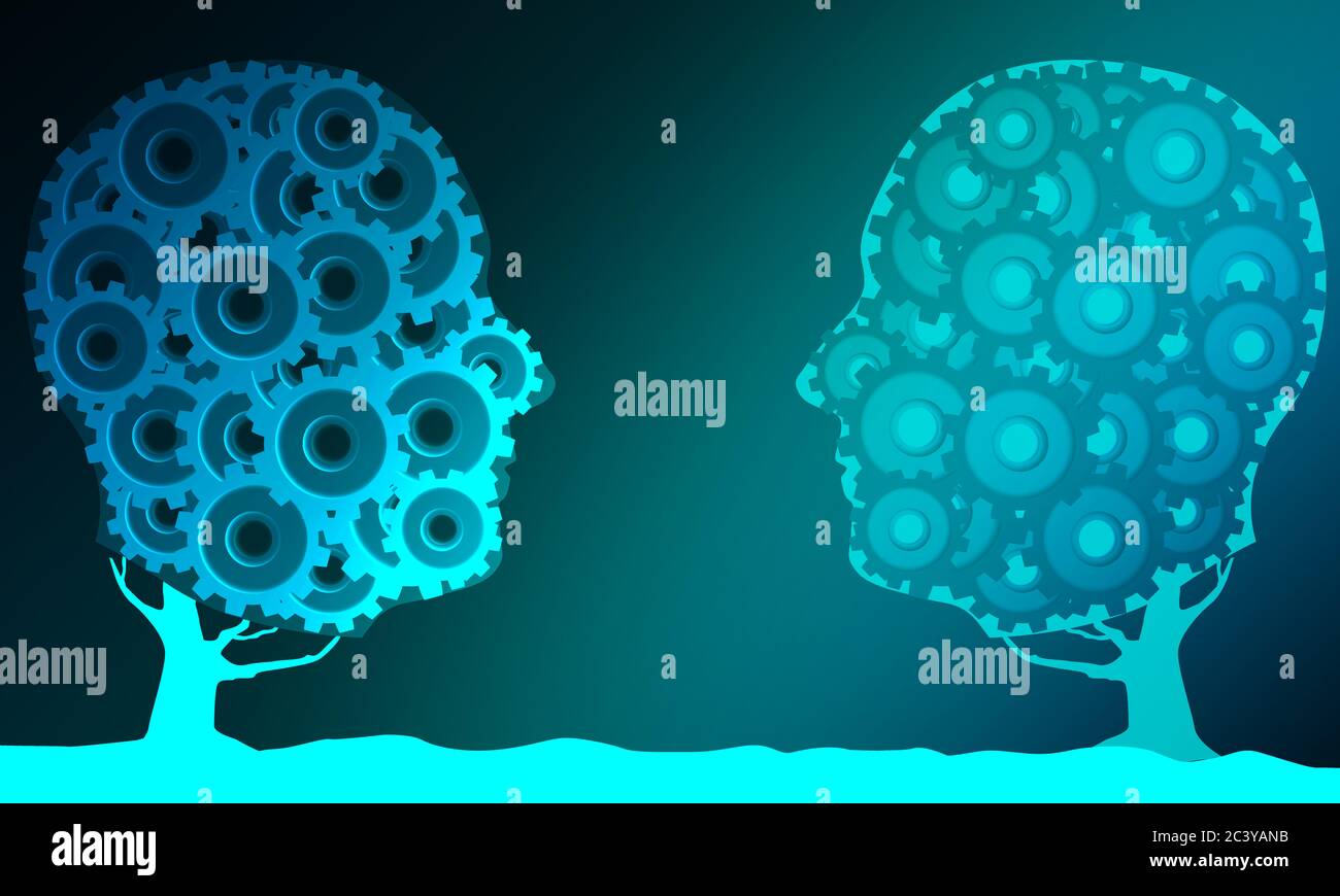 Human Head With Cogs High Resolution Stock Photography and Images - Alamy