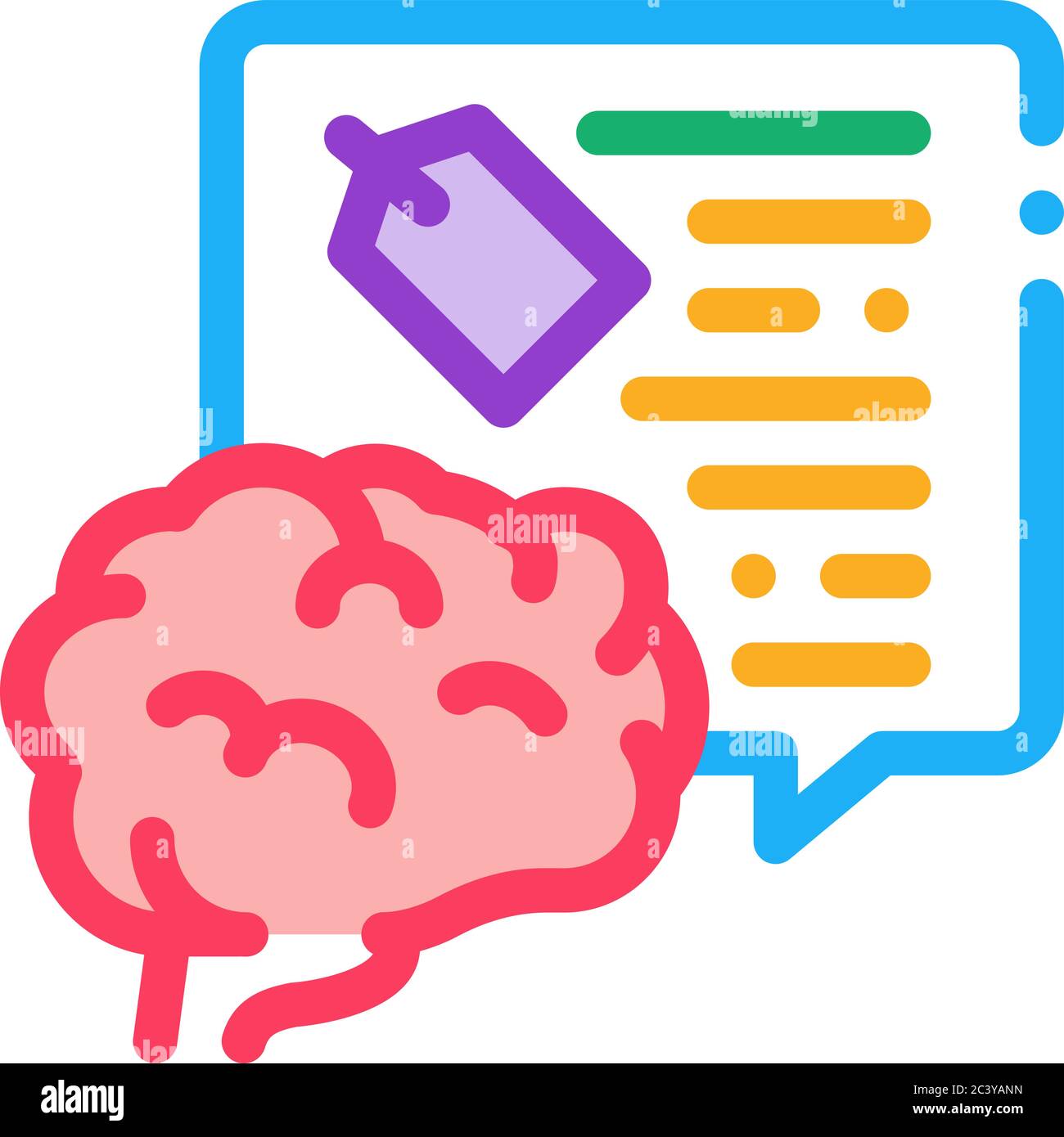 brain price information icon vector outline illustration Stock Vector ...