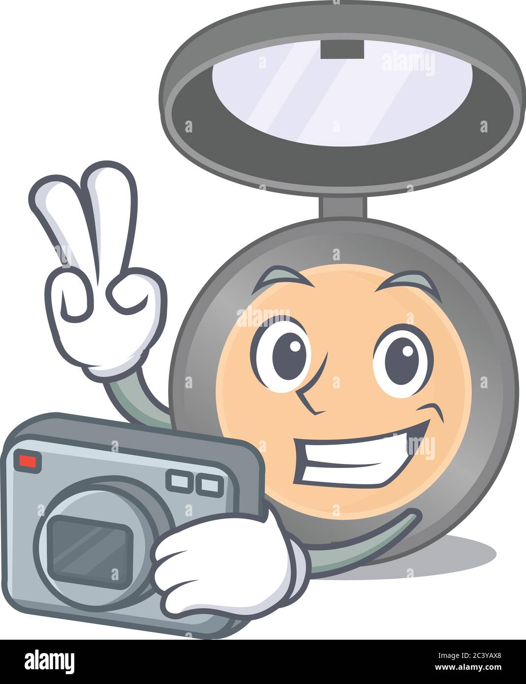 a proficient photographer highlighter cartoon design concept working ...