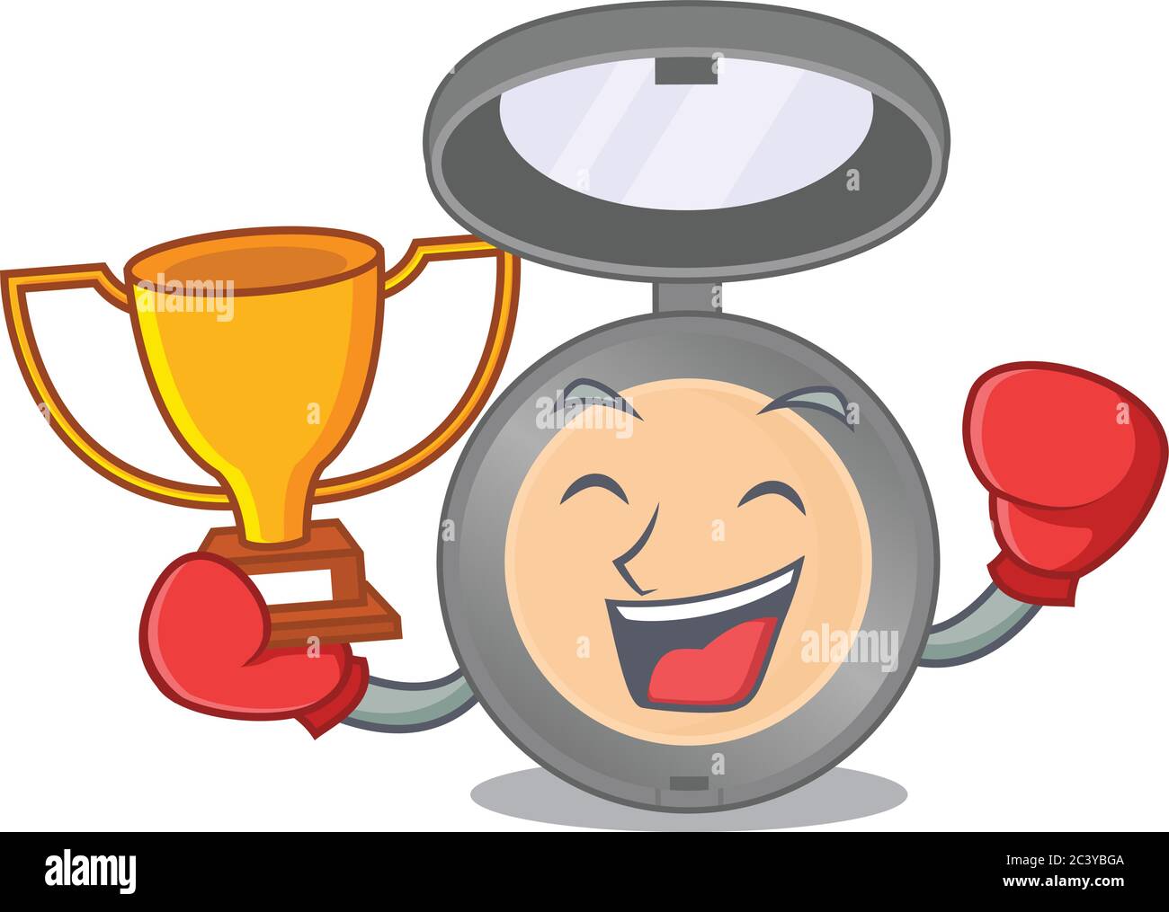 Fabulous boxing winner of highlighter caricature design style Stock ...