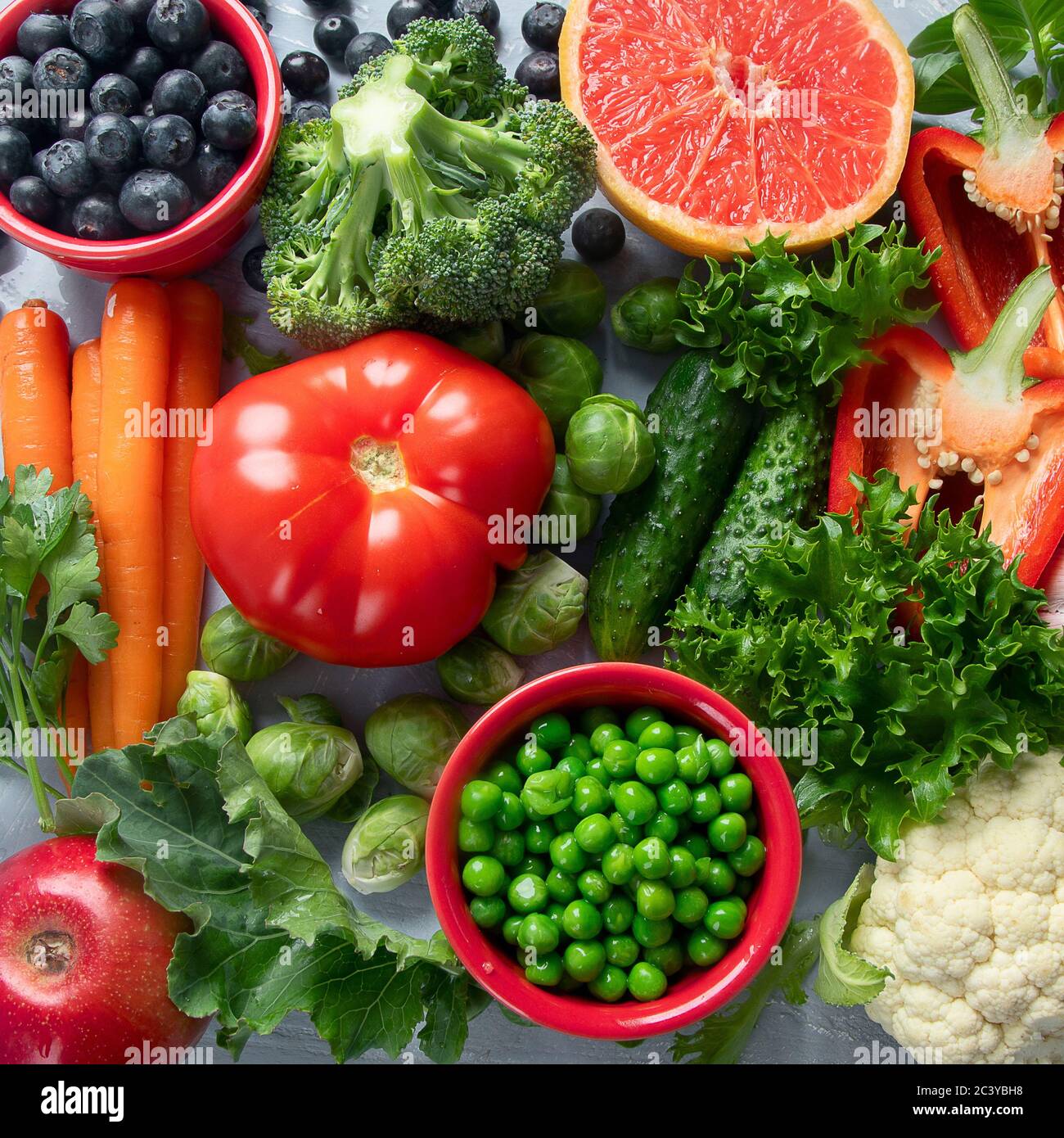 Fresh vegetables. Vegan and vegetarian concept. Foods high in vitamins ...