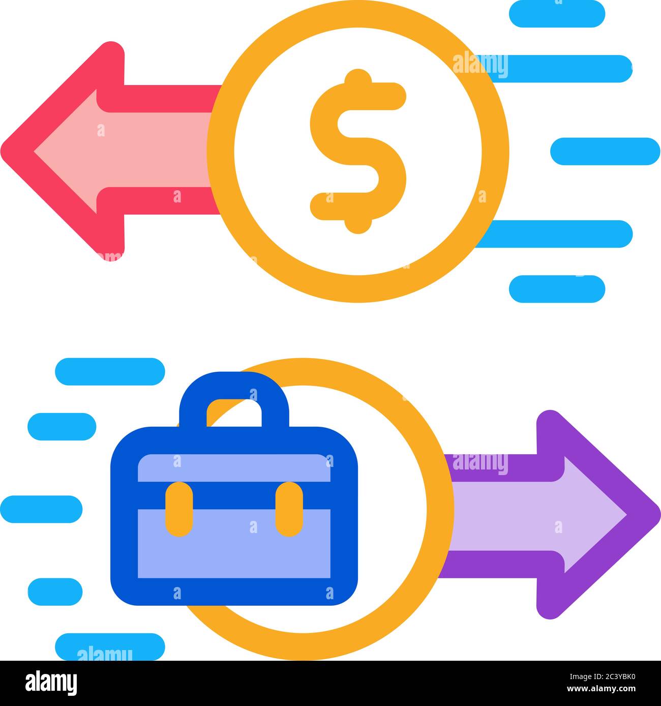 business service payment icon vector outline illustration Stock Vector ...