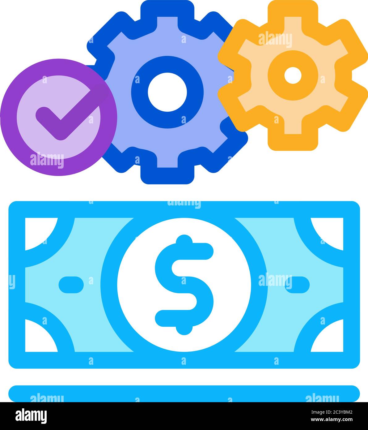 working money dollar icon vector outline illustration Stock Vector ...