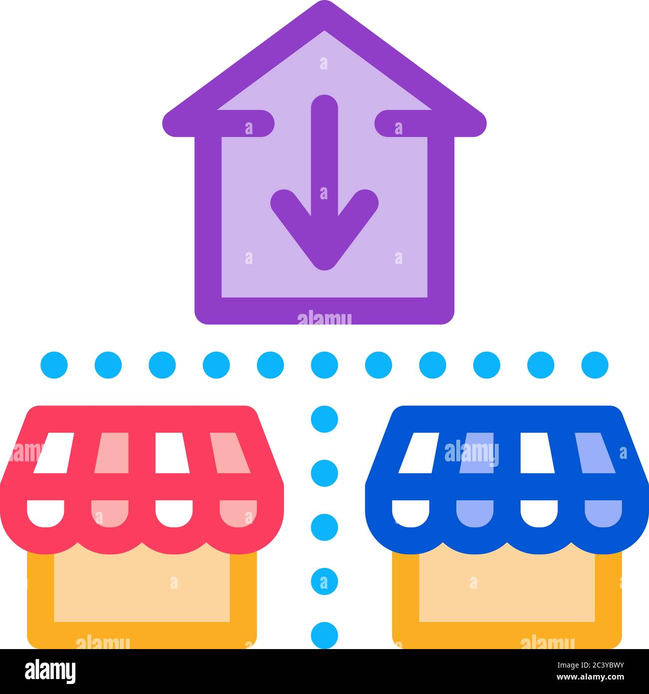 business shop competition icon vector outline illustration Stock Vector ...