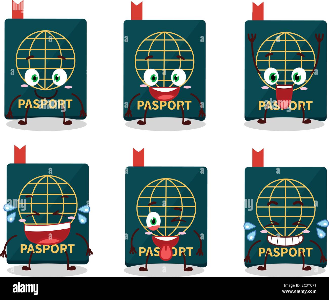 Cartoon character of passport with smile expression Stock Vector Image ...
