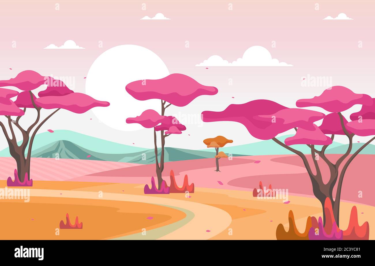 World sakura Stock Vector Images - Alamy