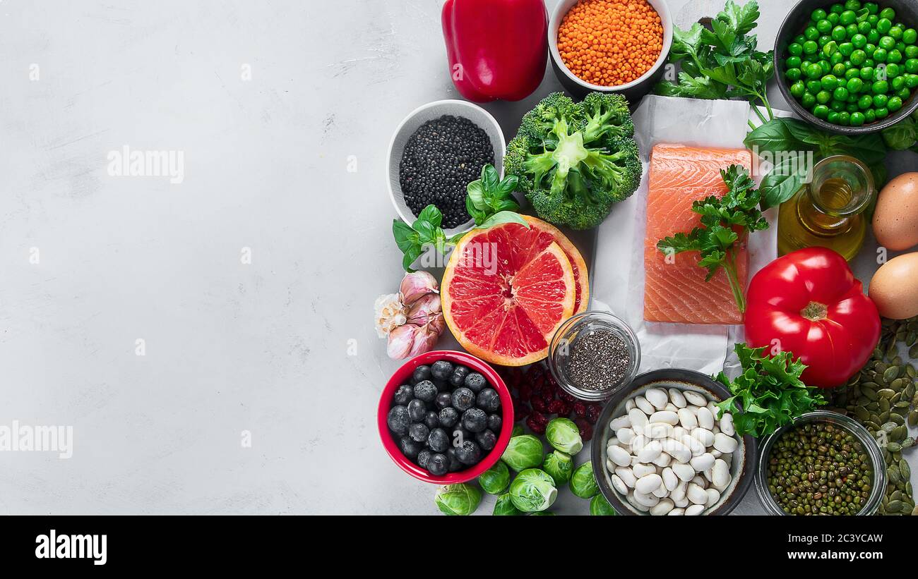 Healthy food. Virus and coronavirus protection food, immunity boosting ...