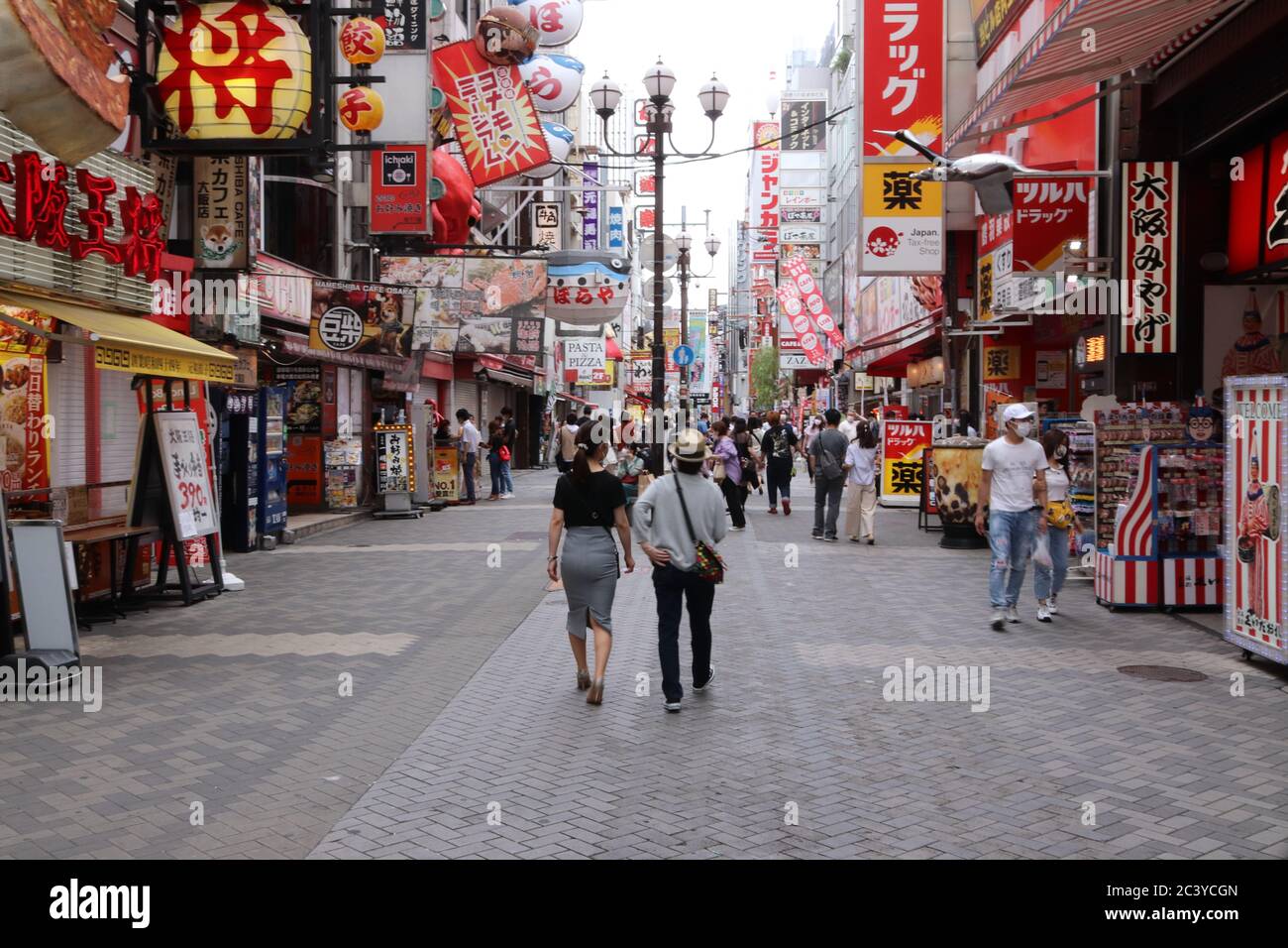 Osaka - Dotonbori busy street (Nanba) - Japan Stock Photo - Alamy