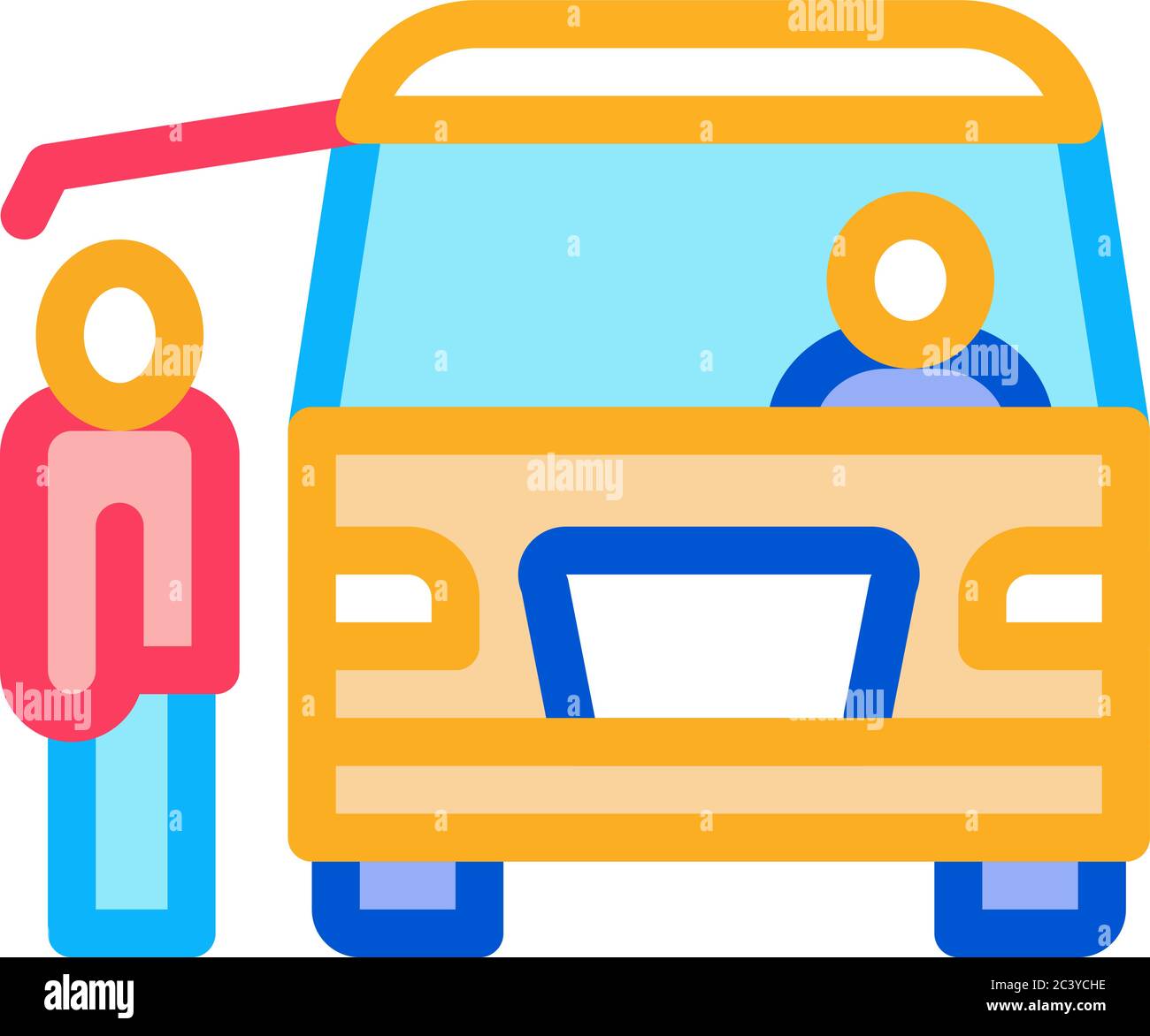 fast food van vehicle icon vector outline illustration Stock Vector ...