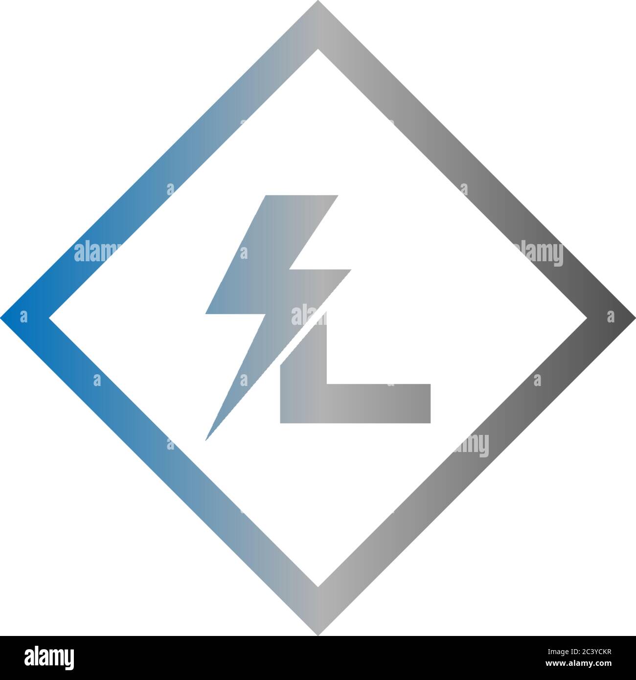 Lightning letter L logotype gradient color design concept illustration ...