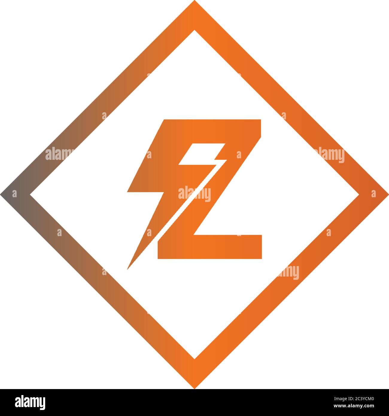 Lightning Letter Z logotype gradient color design concept illustration ...