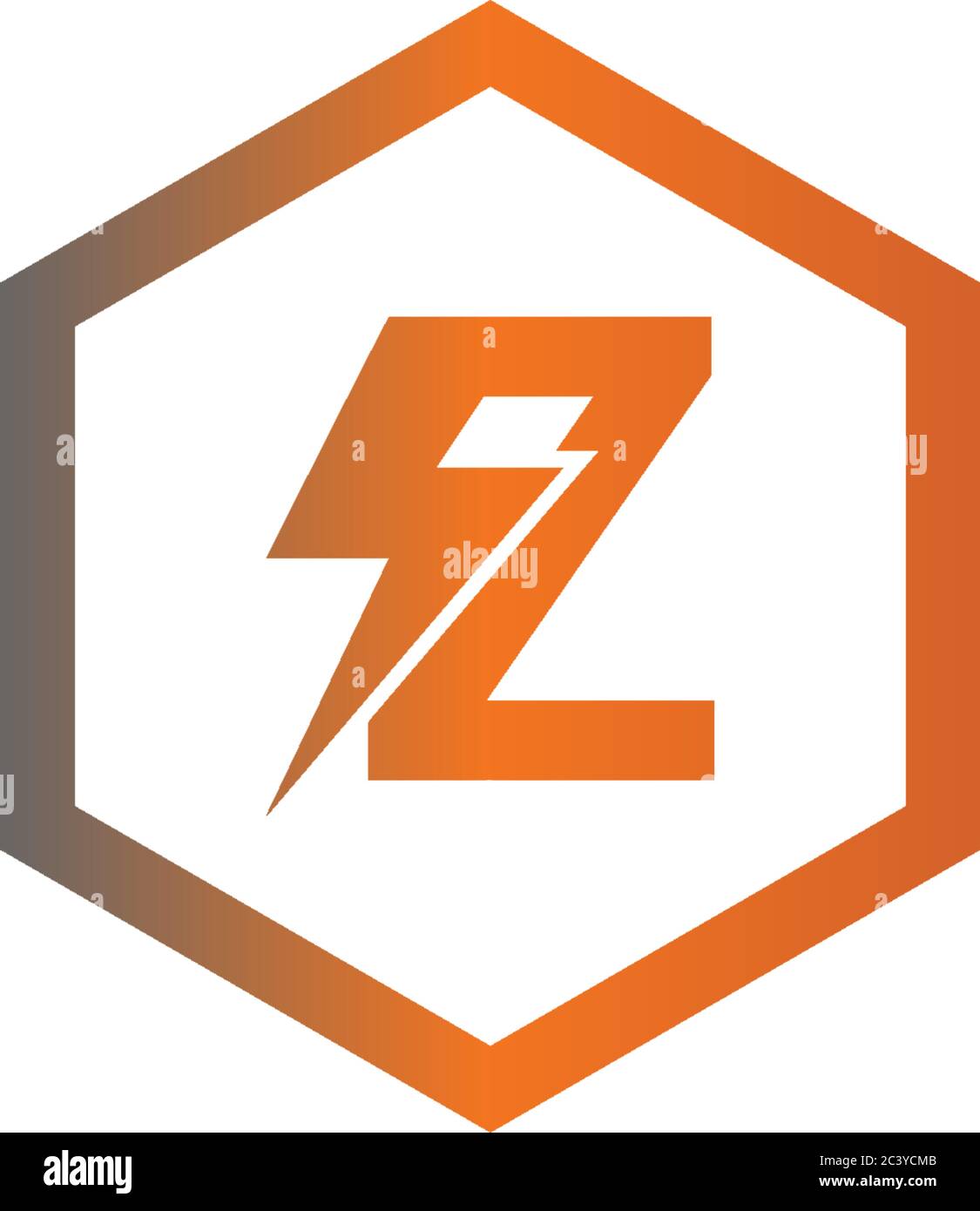 Lightning Letter Z logotype gradient color design concept illustration ...