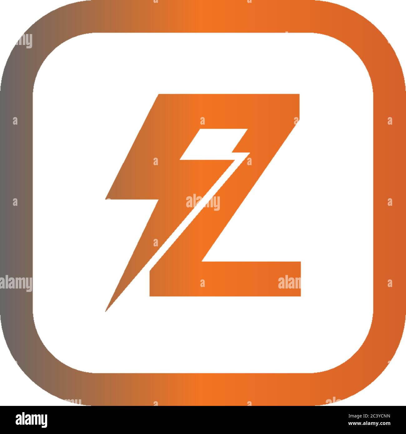 Lightning Letter Z logotype gradient color design concept illustration ...