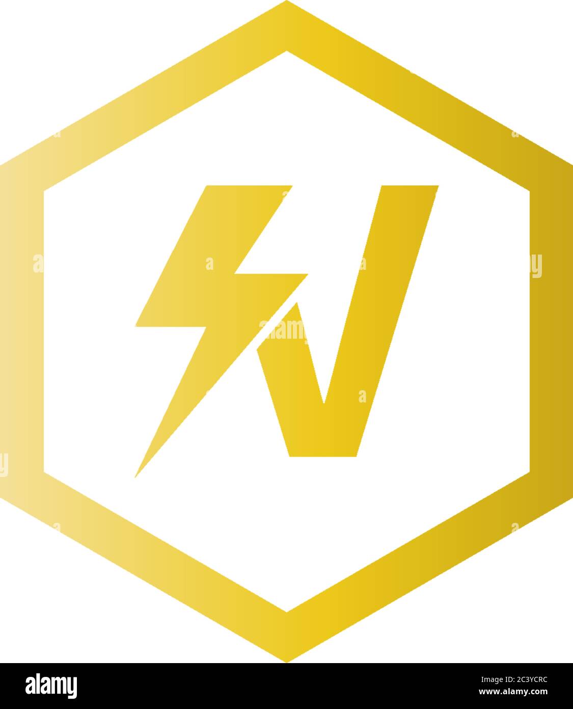 Lightning Letter V logotype gradient color design concept illustration ...