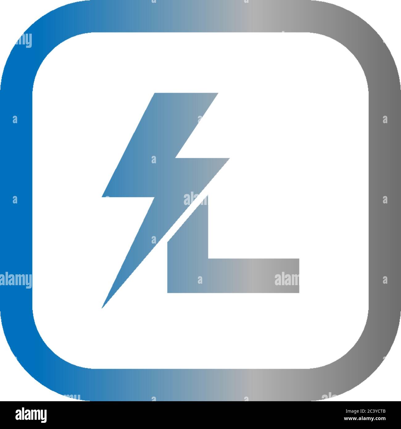 Lightning letter L logotype gradient color design concept illustration ...