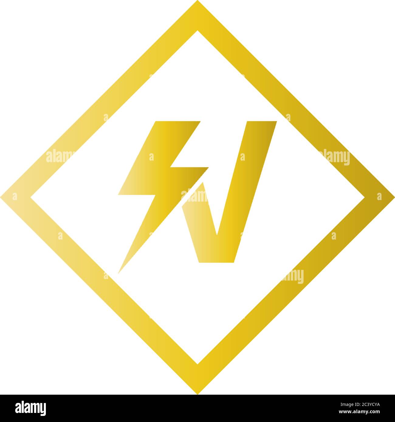 Lightning Letter V logotype gradient color design concept illustration ...