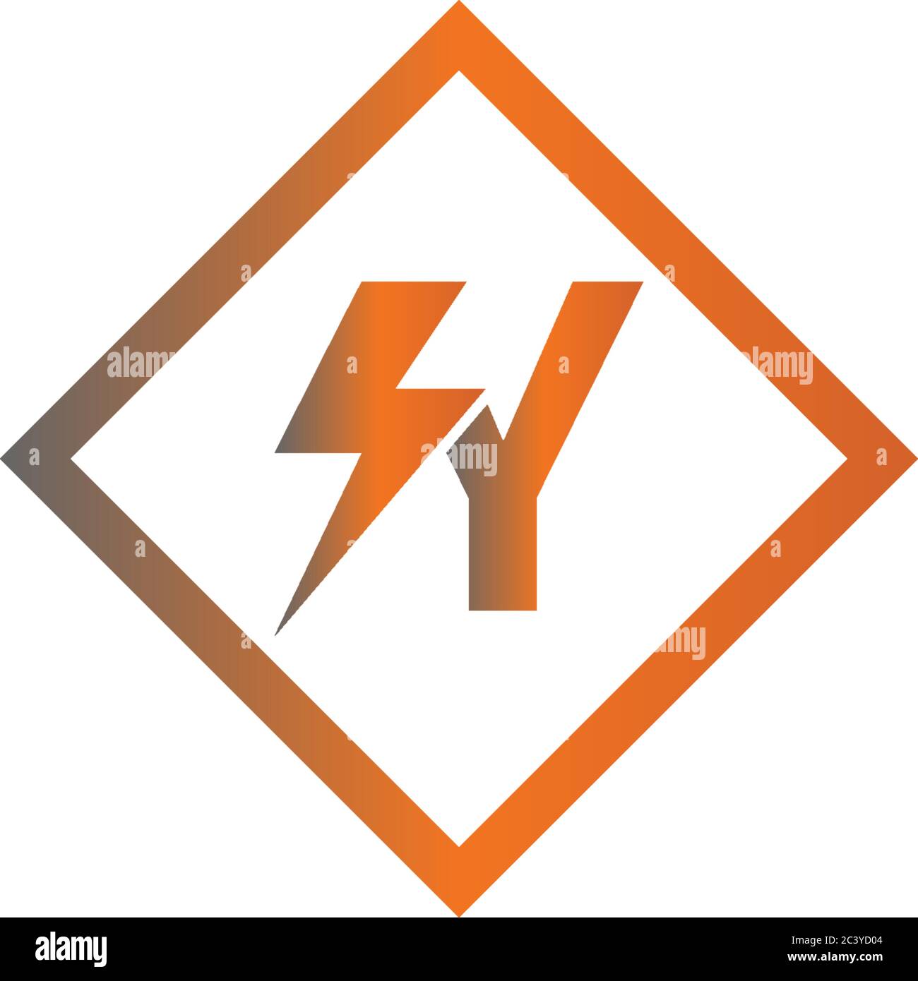 Lightning Letter Y logotype gradient color design concept illustration ...