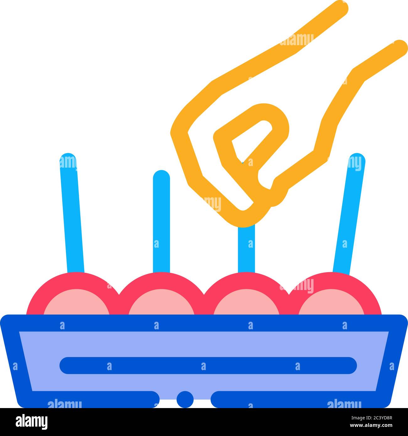 hand take food icon vector outline illustration Stock Vector Image ...