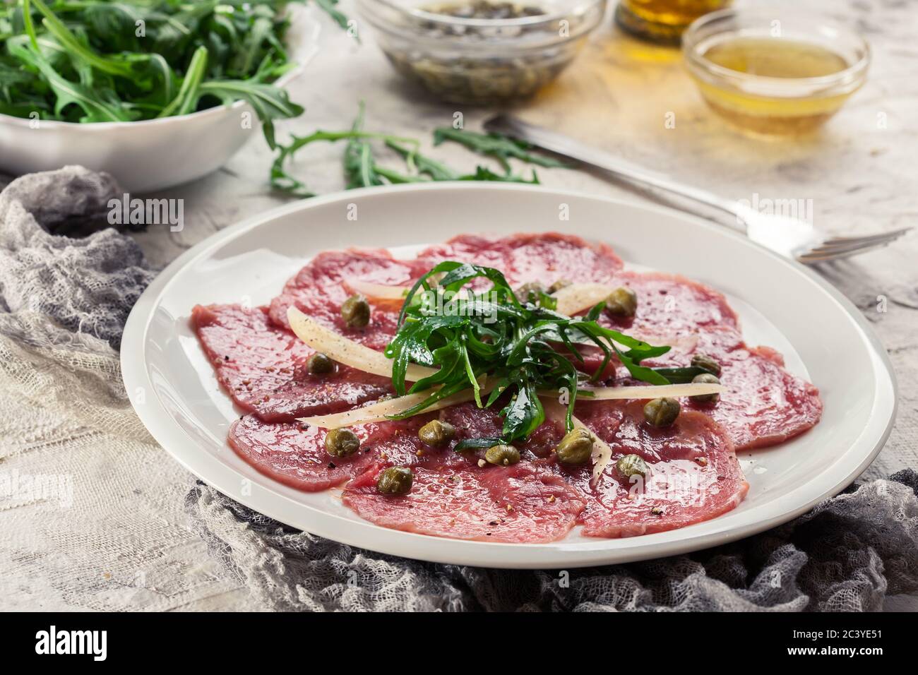 Carpaccio beef appetizer hi-res stock photography and images - Alamy
