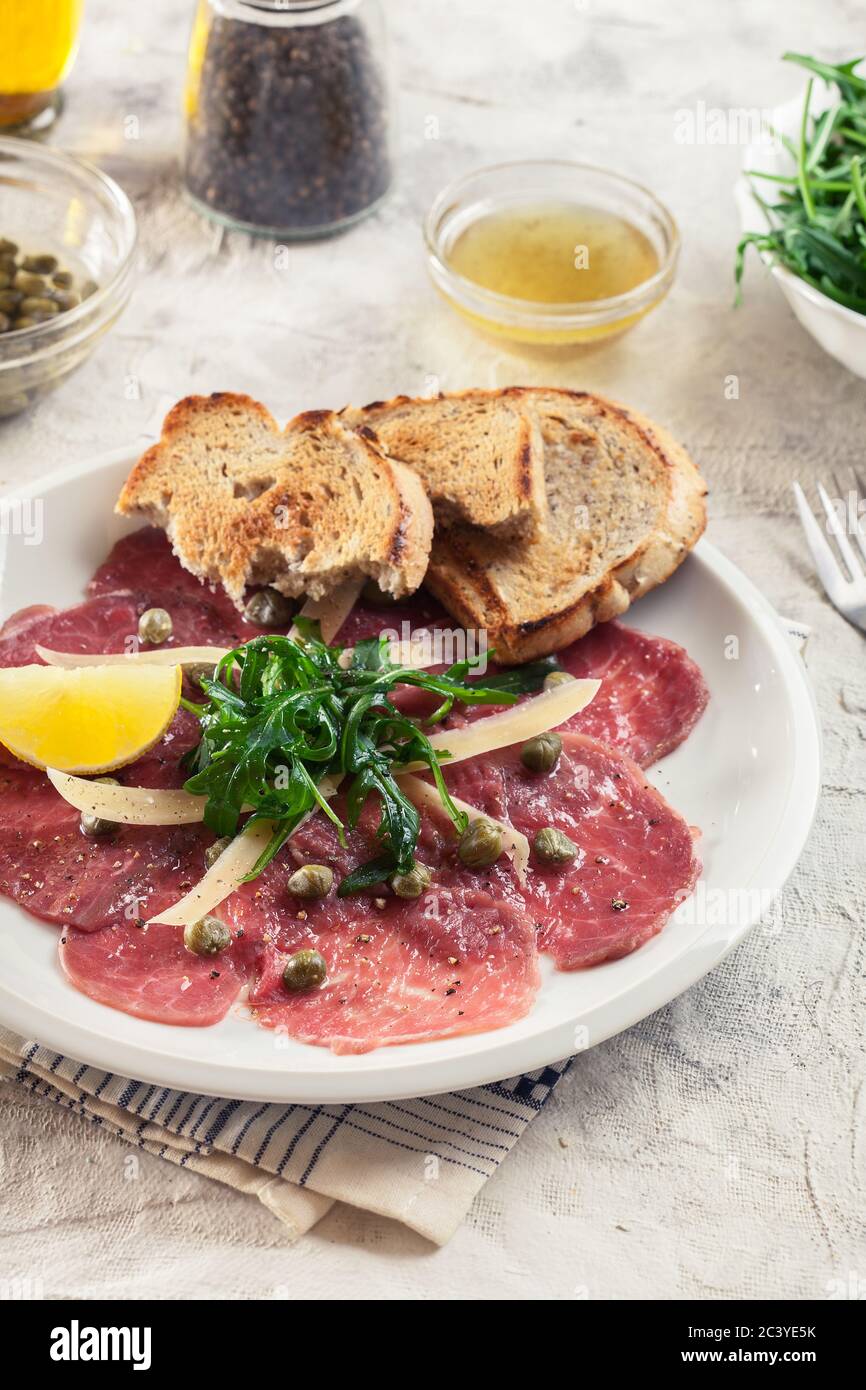 Carpaccio beef appetizer hi-res stock photography and images - Alamy