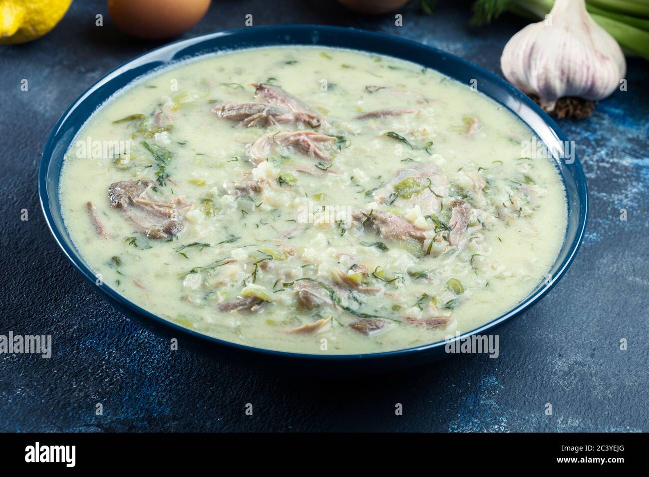 Magiritsa - Greek lamb soup with egg and lemon sauce. Traditional ...