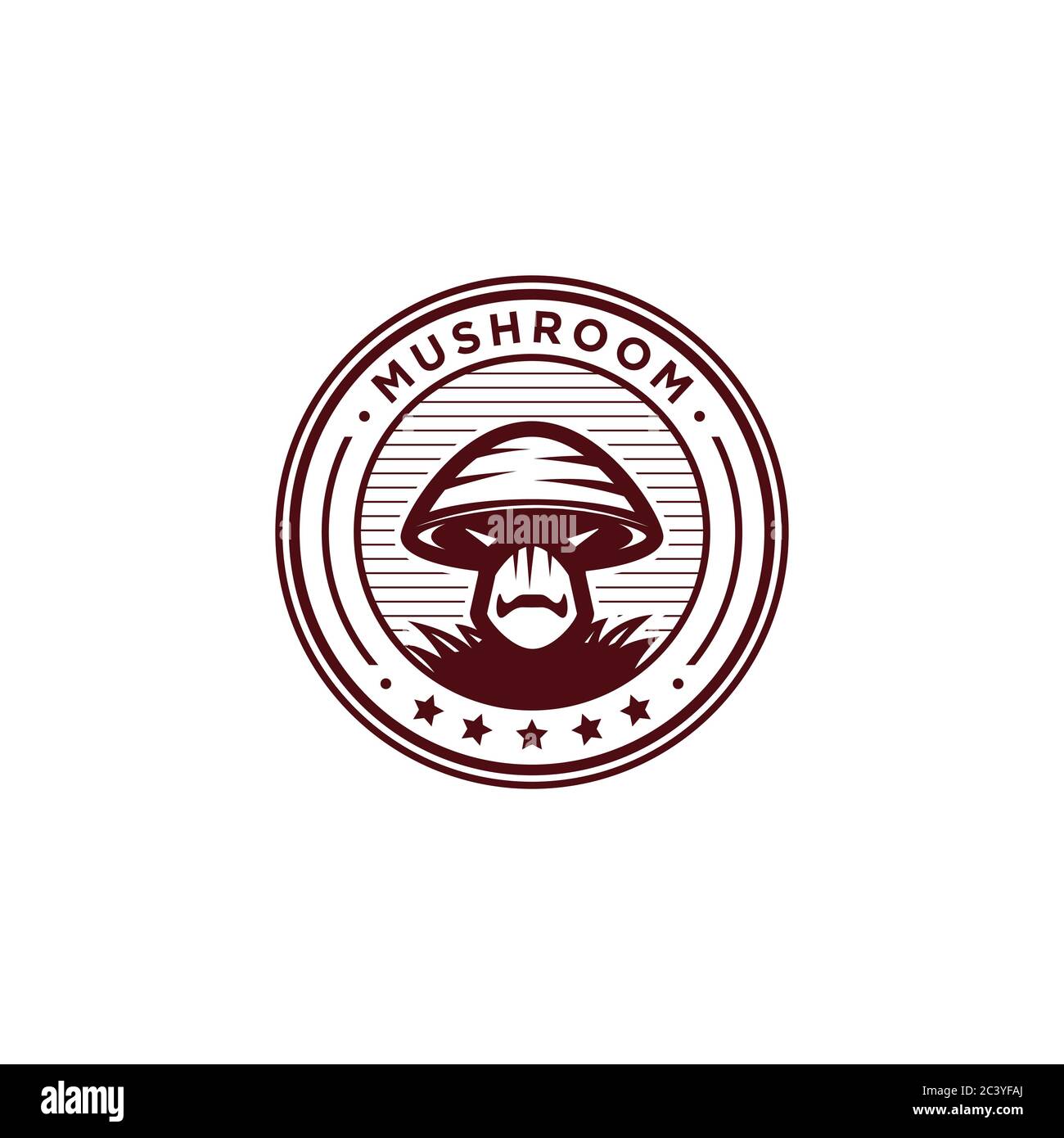 creative badge of mushroom farm logo design, mushroom healthy farm ...