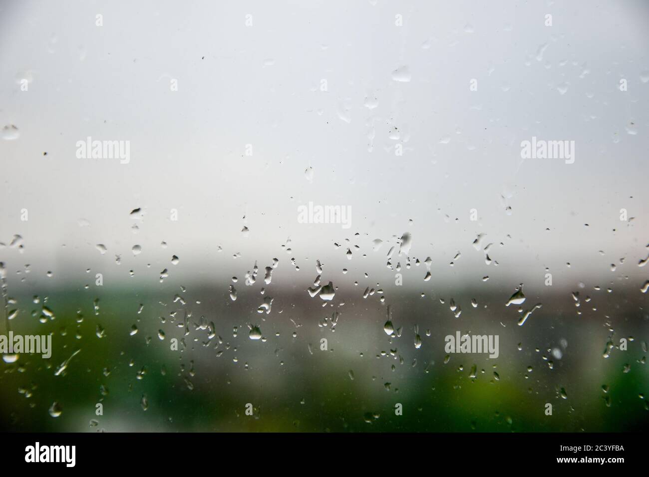 Raindrops on the window glass Looking Out Through the Window Listening ...