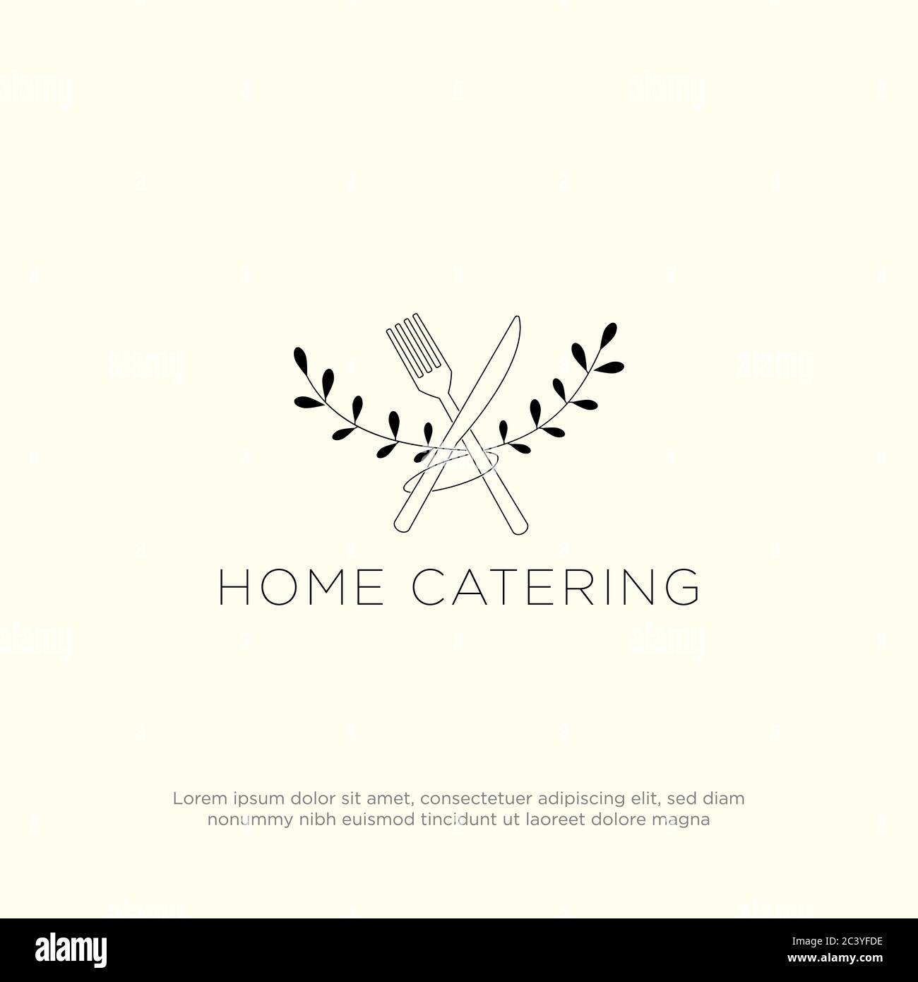 Home Catering logo design with rustic style, cooking in home logo ...