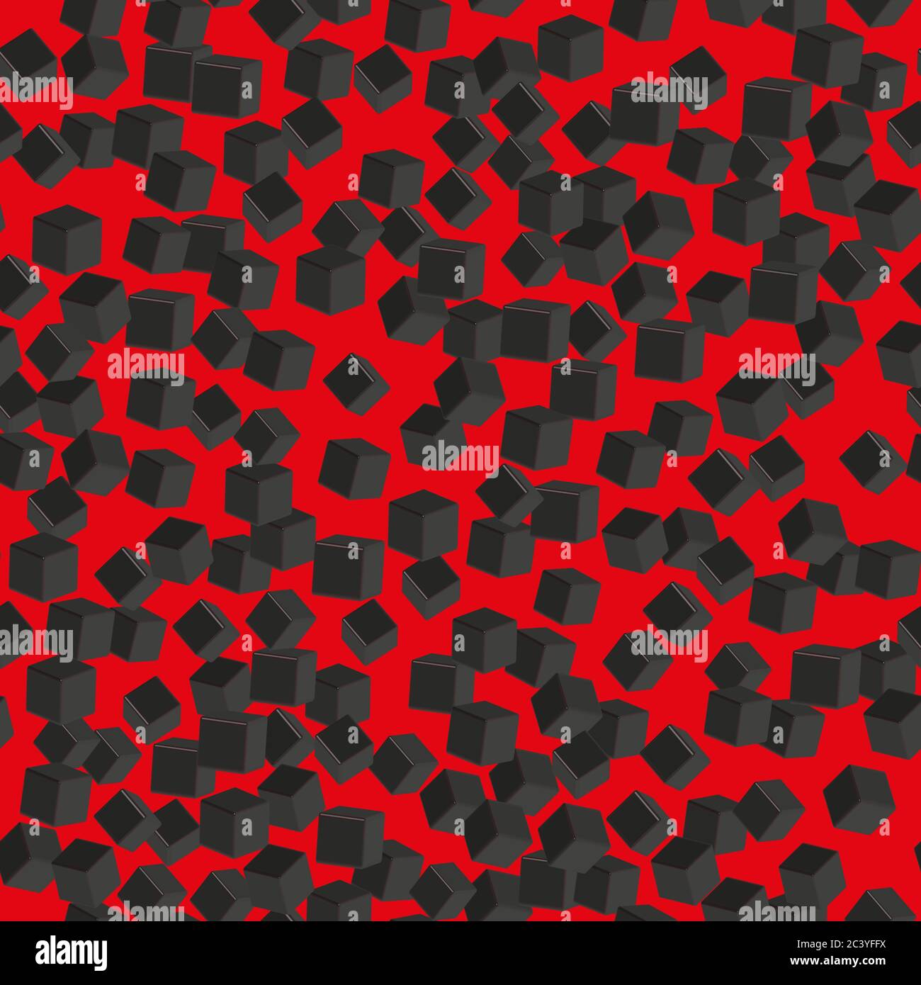 Black Cubes Seamless Pattern, 3D Illustration Stock Vector Image & Art ...