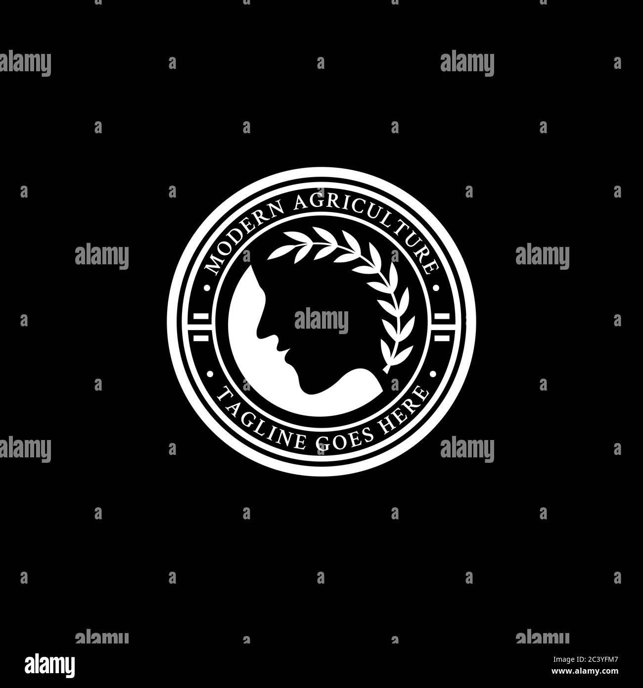 Tractor logo farm template hi-res stock photography and images - Alamy