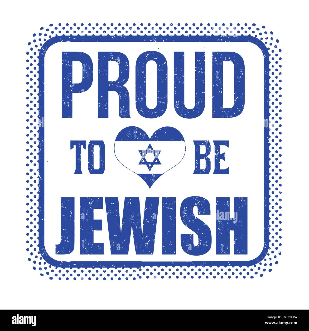 Proud to be jewish sign or stamp on white background, vector ...