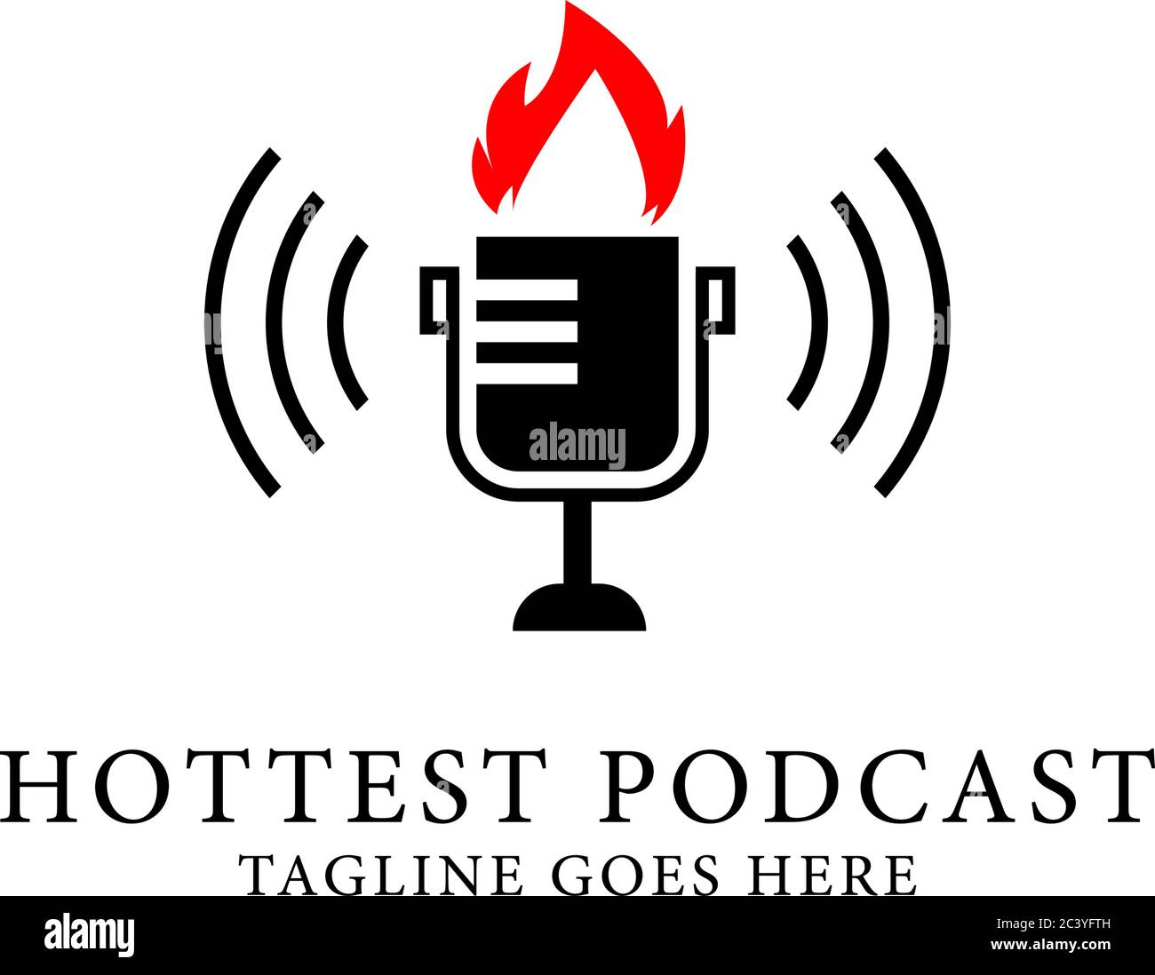 Podcast logo vector hi-res stock photography and images - Alamy