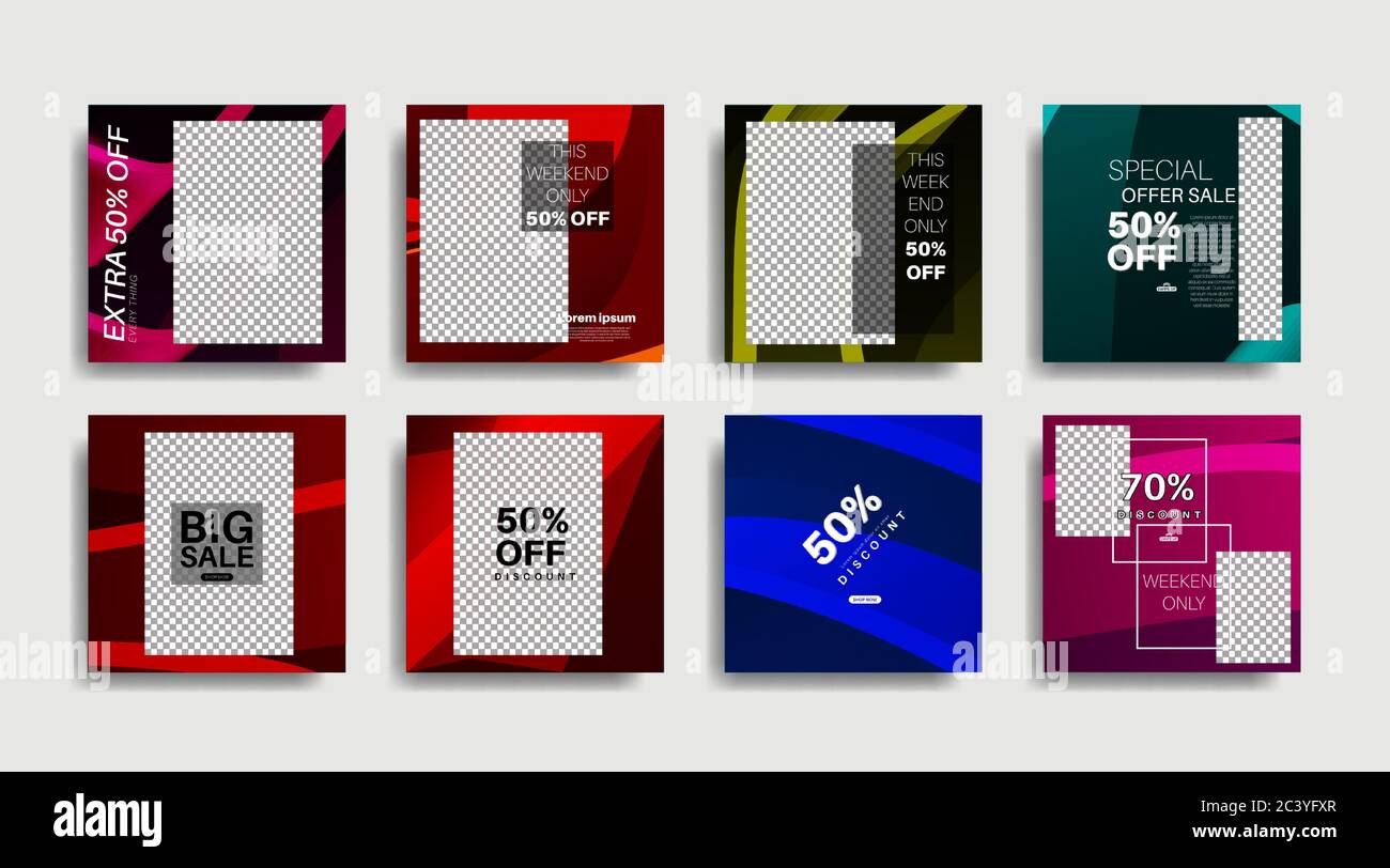 Geometric shape banner template that can be edited for social media ...