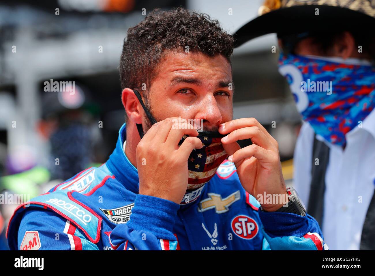Lincoln, Alabama, USA. 22nd June, 2020. Darrell Wallace, Jr (43) gets ...