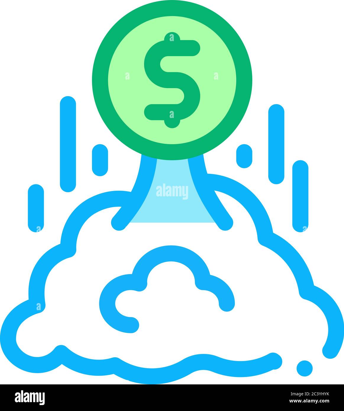 money takes off icon vector outline illustration Stock Vector Image ...
